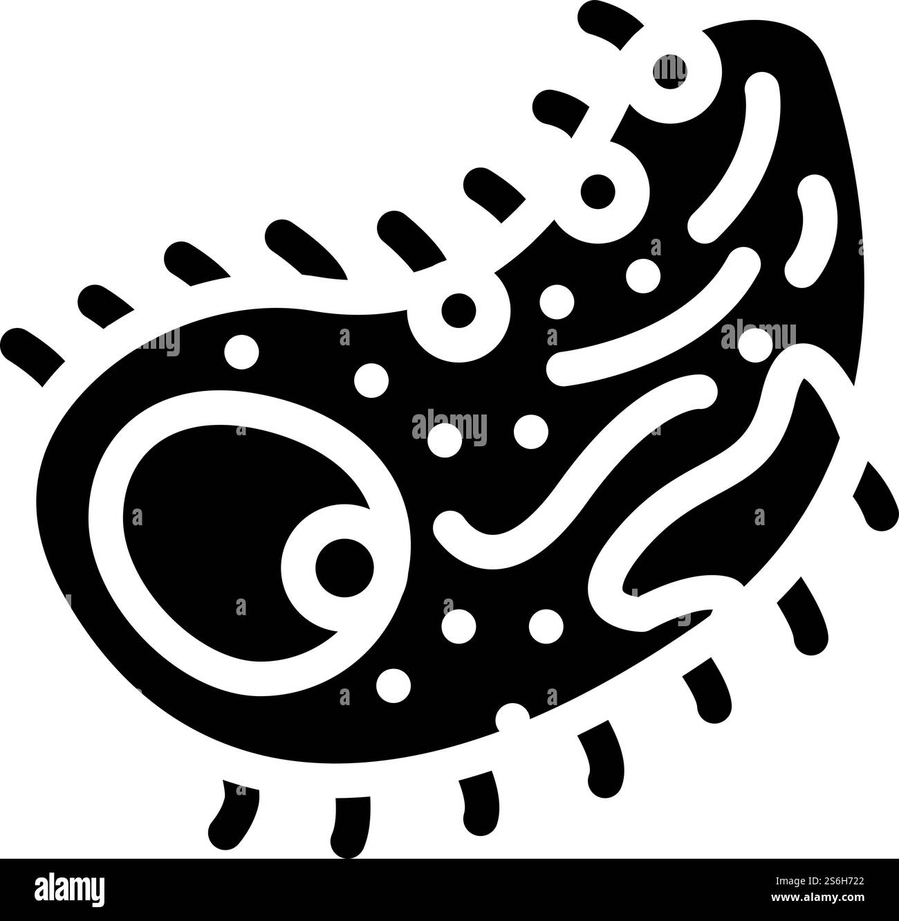 bacteria biogas glyph icon vector. bacteria biogas sign. isolated ...