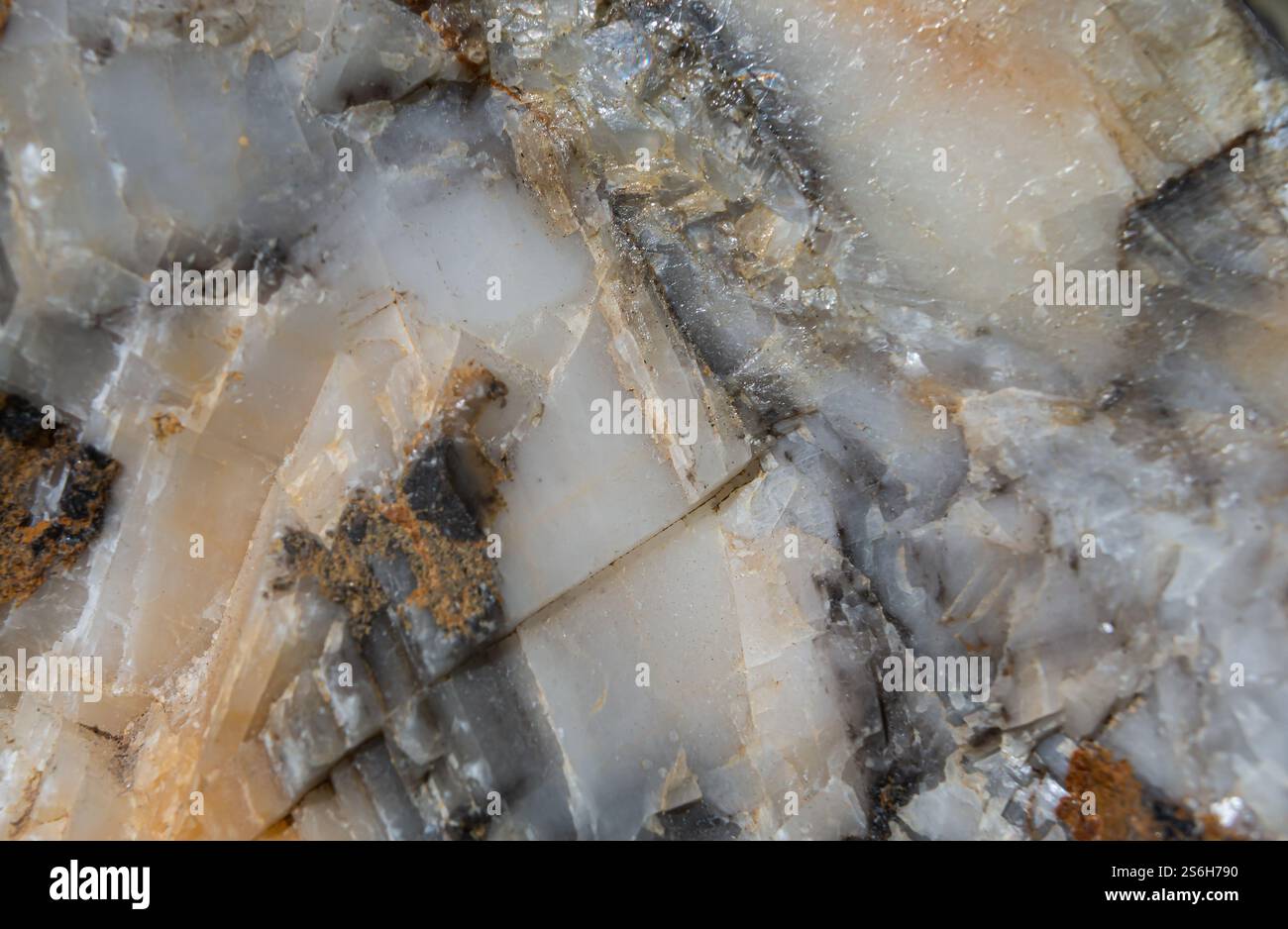 Natural rock formation displays a captivating blend of minerals with striking patterns and ...