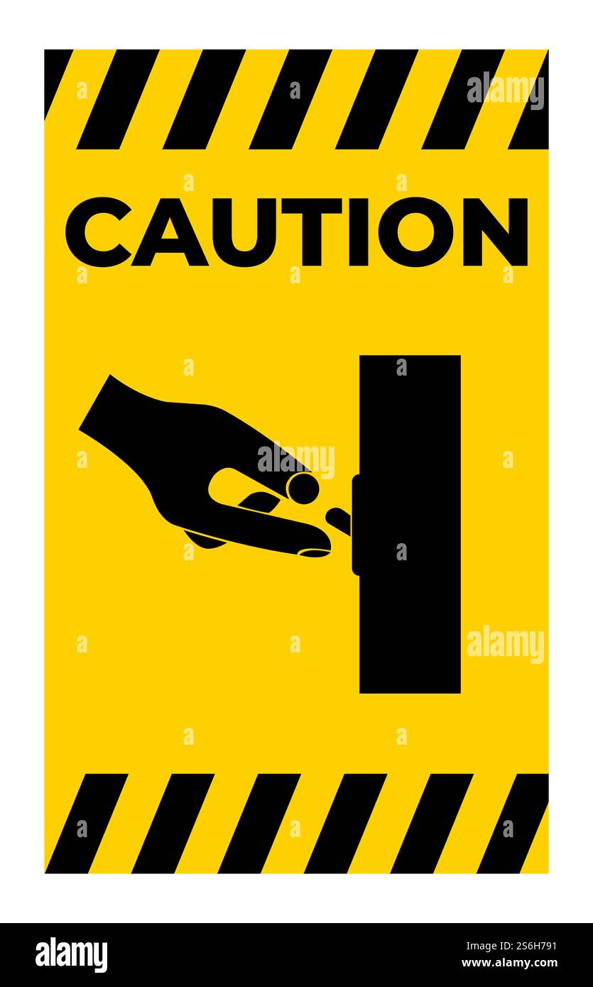 Caution Switch Off Symbol Sign Isolated On White Background Stock ...
