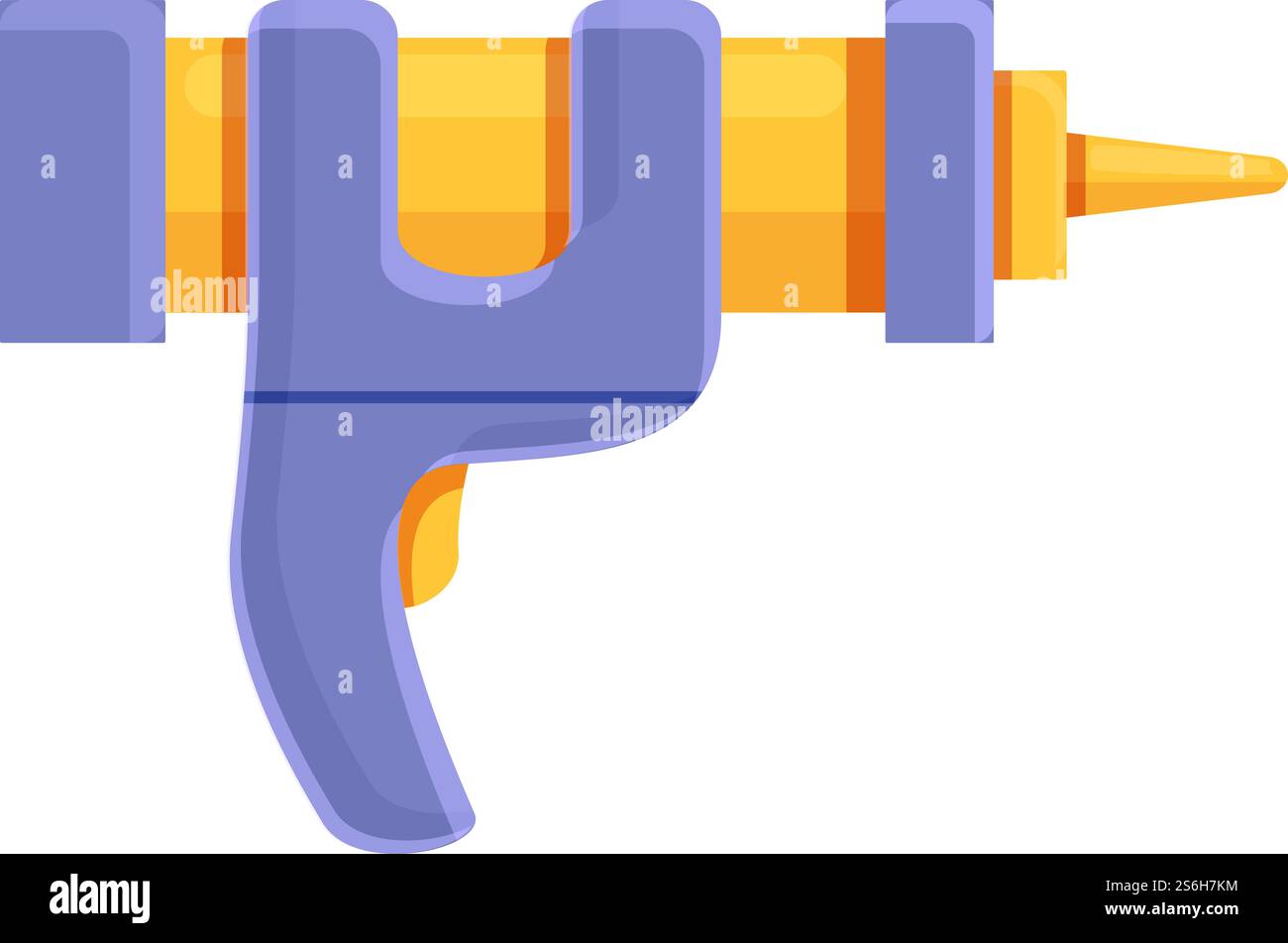 Cylinder silicone caulk gun icon. Cartoon of Cylinder silicone caulk ...