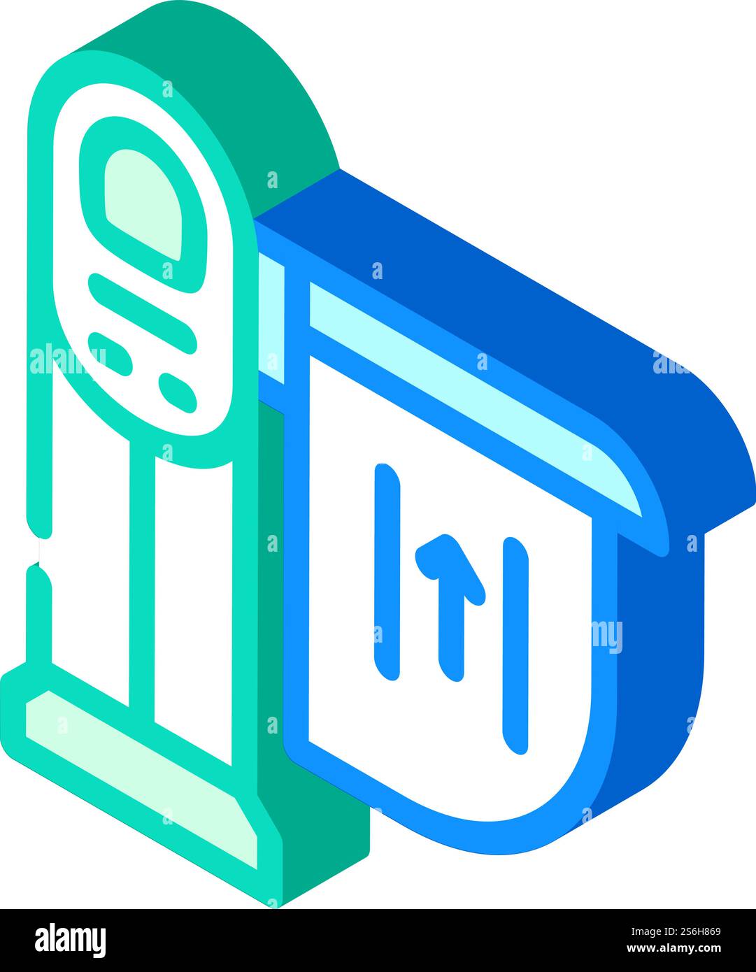 limiter railway isometric icon vector. limiter railway sign. isolated ...