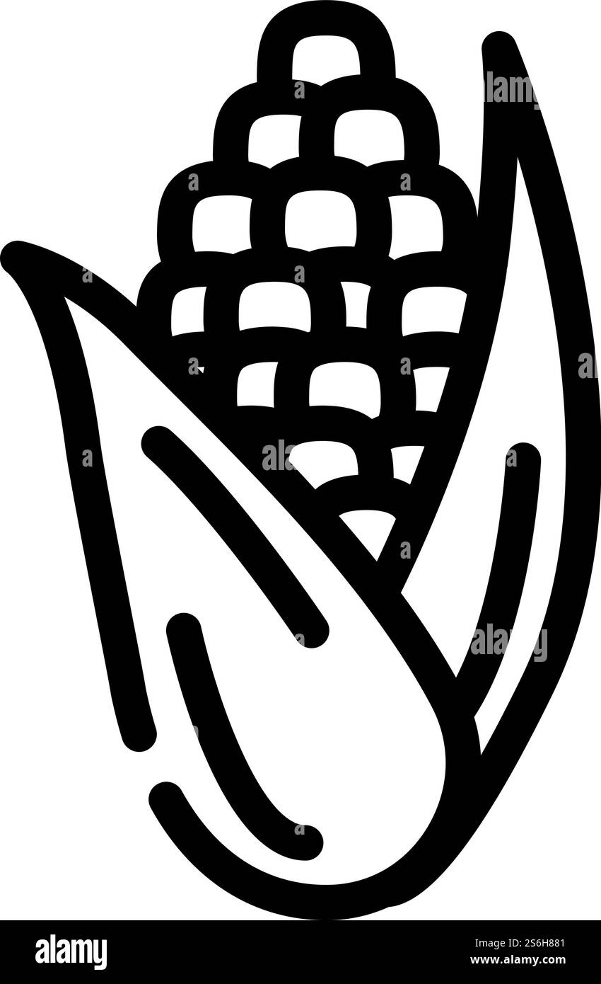 corn biogas line icon vector. corn biogas sign. isolated contour symbol ...