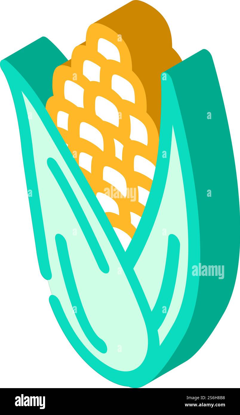 corn biogas isometric icon vector. corn biogas sign. isolated symbol ...