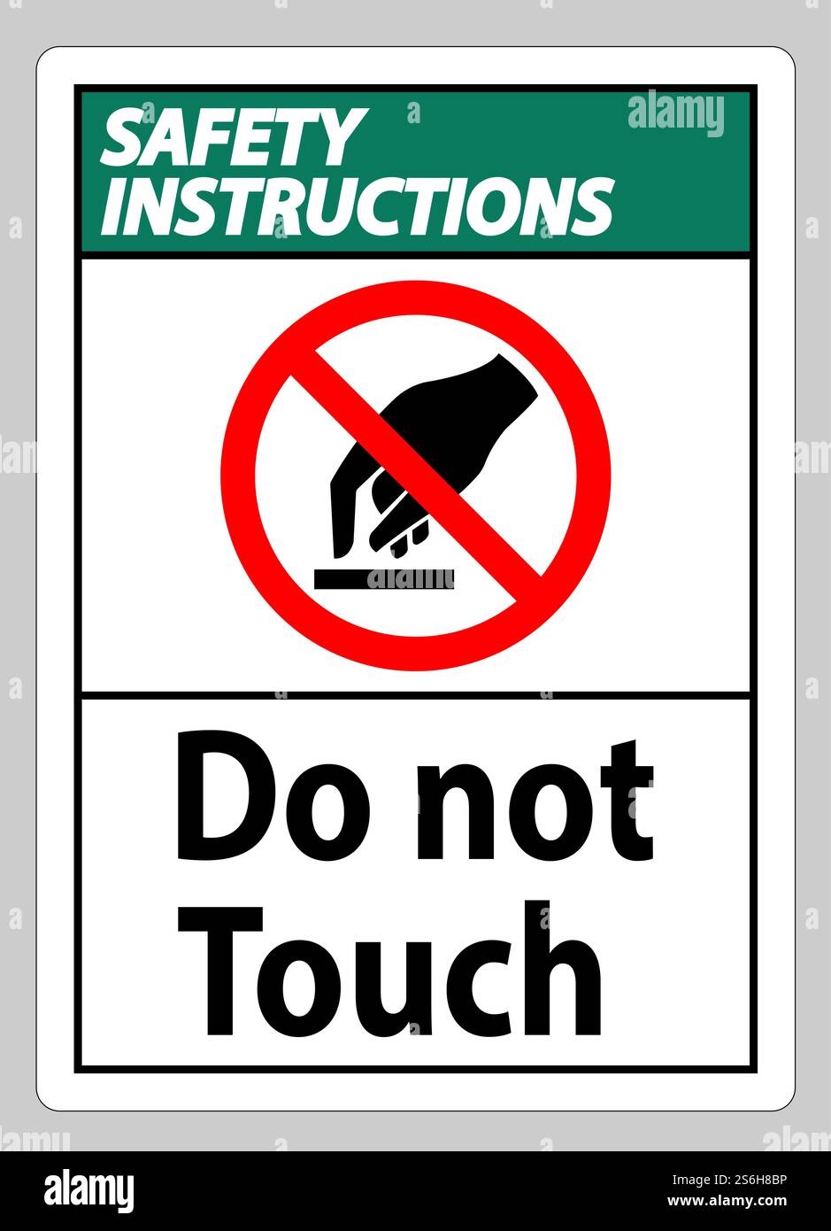 Safety Instructions Do Not Touch Symbol Sign Isolate On White Background Stock Vector Image ...