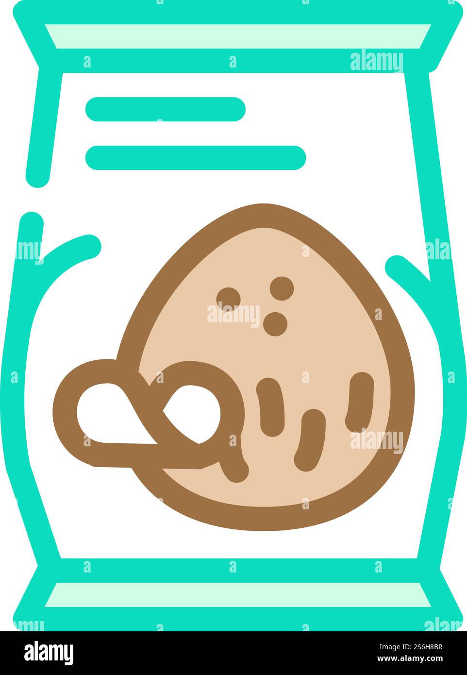 coconut chips snack color icon vector. coconut chips snack sign ...