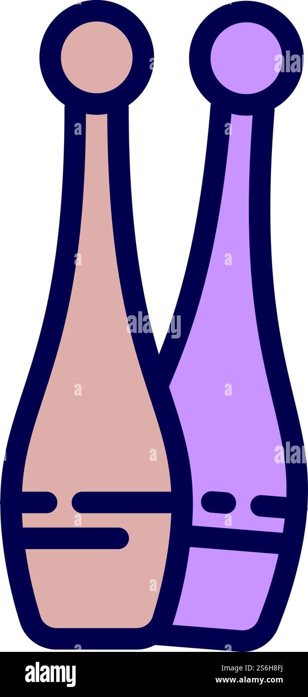 Gymnastics clubs icon. Outline Gymnastics clubs vector icon for web ...