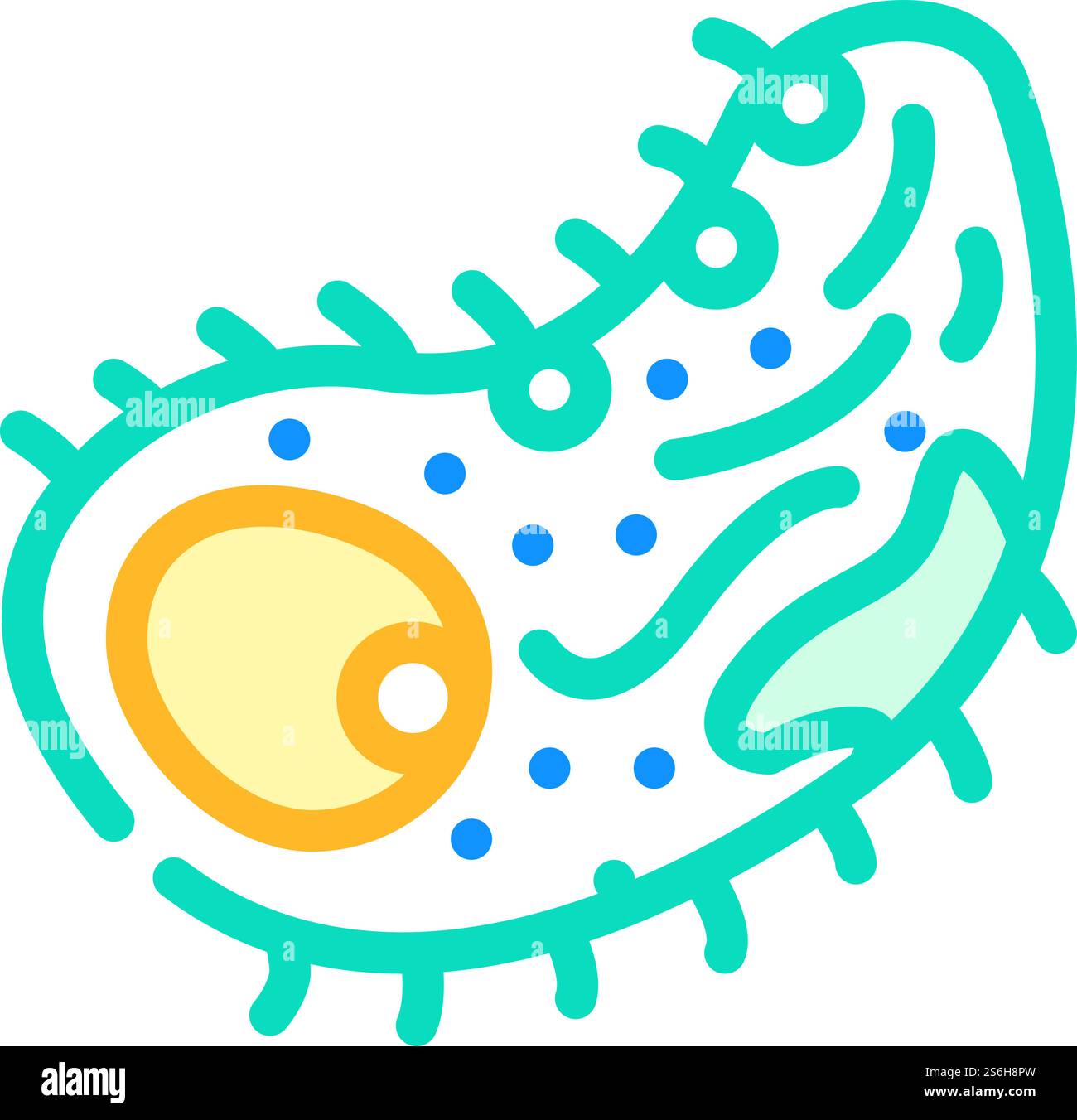 bacteria biogas color icon vector. bacteria biogas sign. isolated ...