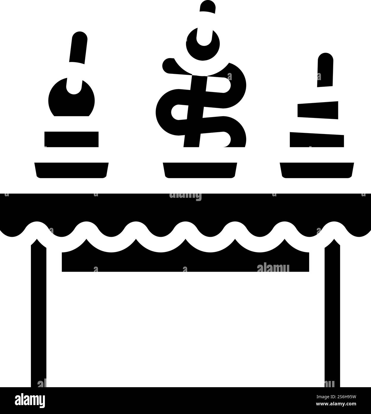 snacks buffet glyph icon vector. snacks buffet sign. isolated contour ...