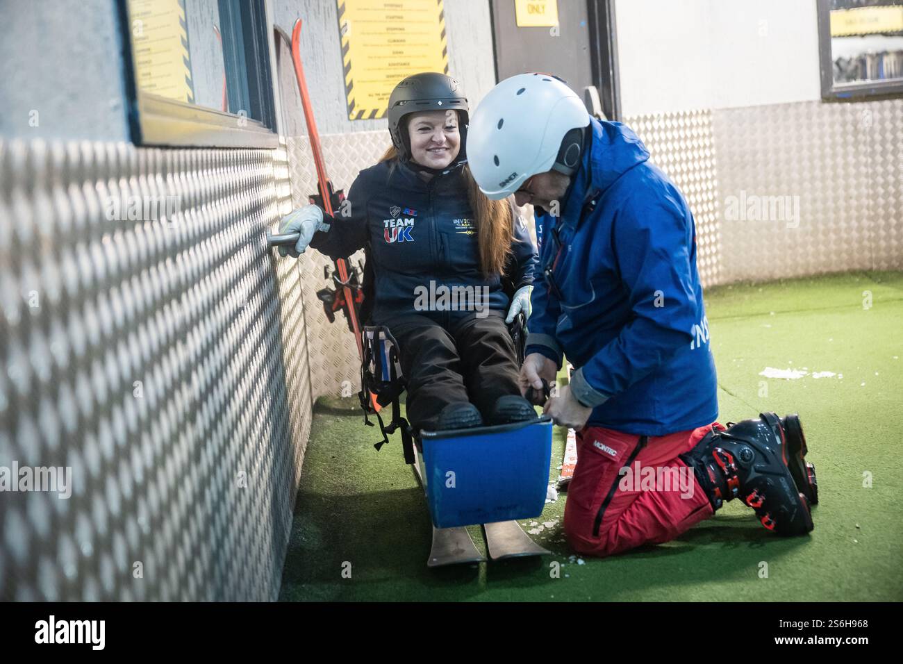 Gemma Barnes during training for the alpine sit ski event during a ...
