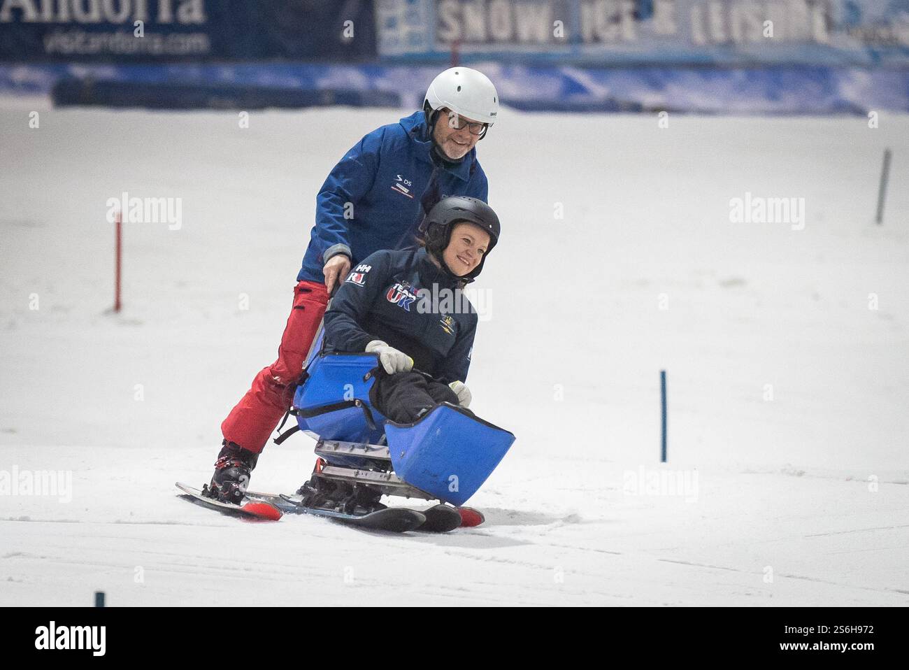 Gemma Barnes during training for the alpine sit ski event during a ...