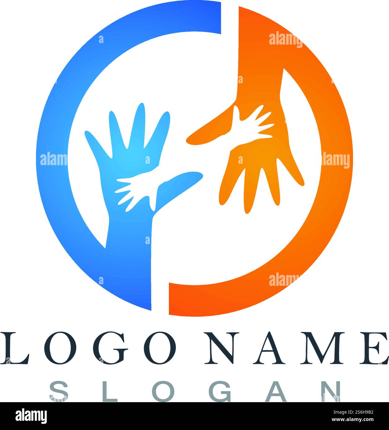 Hand help logo symbol Stock Vector Image & Art - Alamy