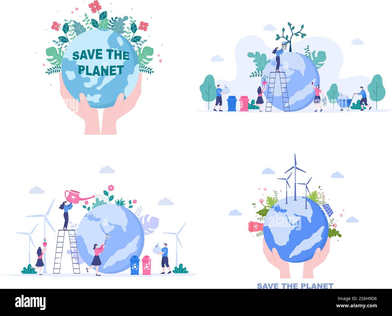 Save Our Planet Earth Illustration Stock Vector Image & Art - Alamy
