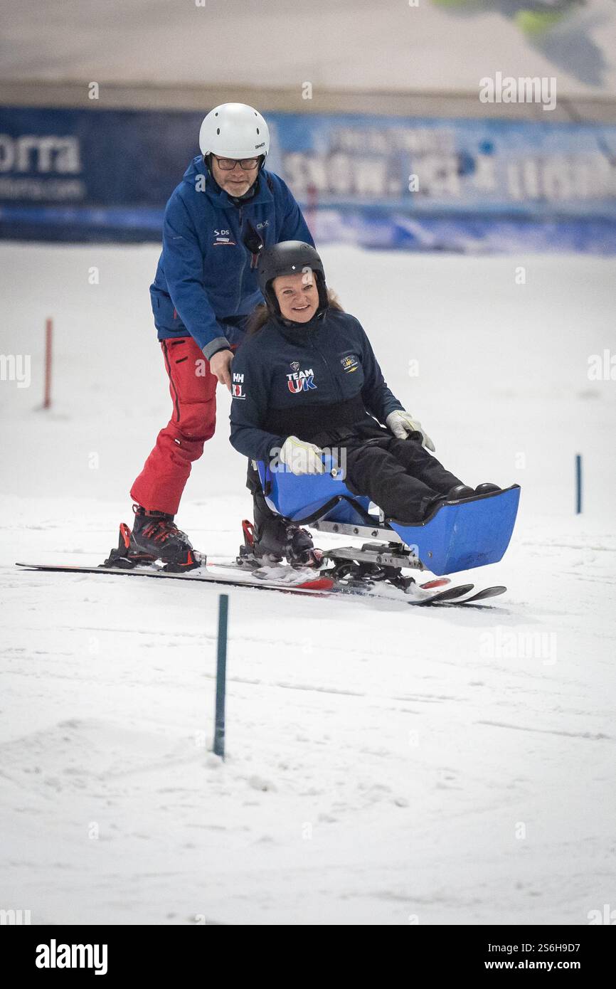 Gemma Barnes during training for the alpine sit ski event during a ...