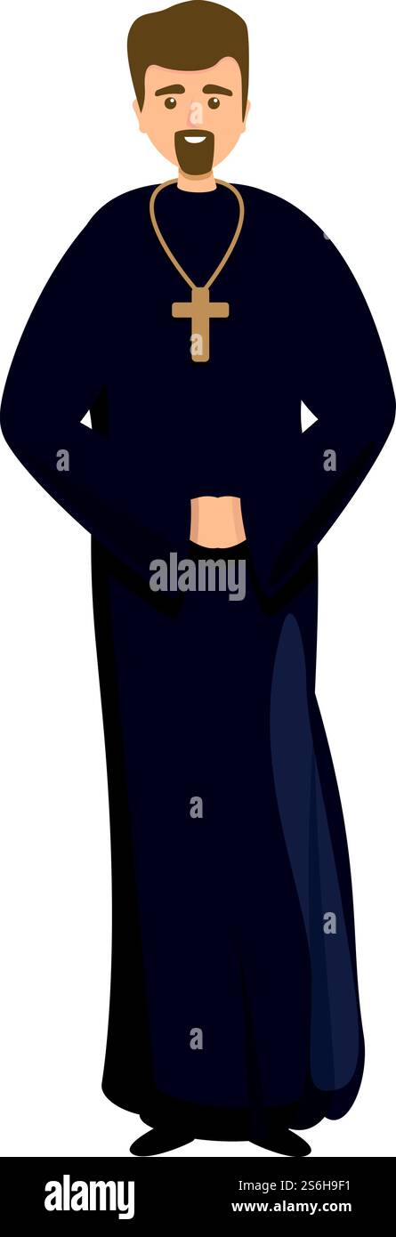 Christianity priest icon. Cartoon of Christianity priest vector icon ...