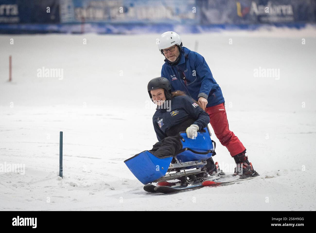 Gemma Barnes during training for the alpine sit ski event during a ...