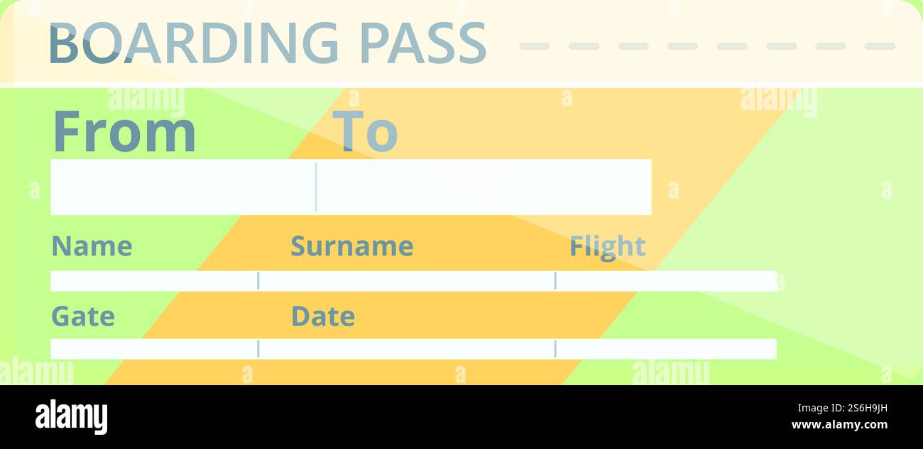 Travel boarding pass icon. Cartoon of Travel boarding pass vector icon ...