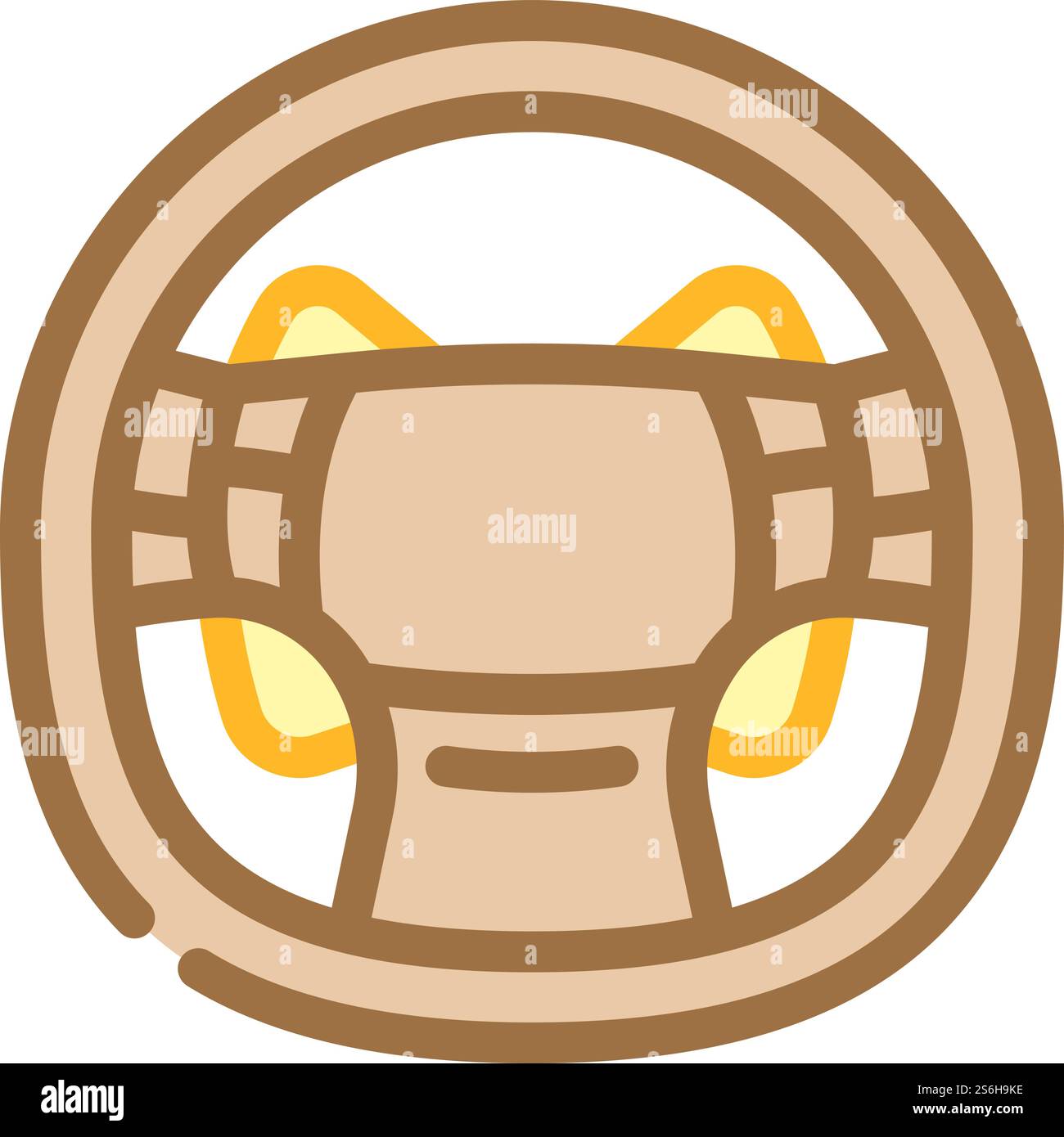 steering wheel car color icon vector. steering wheel car sign. isolated ...
