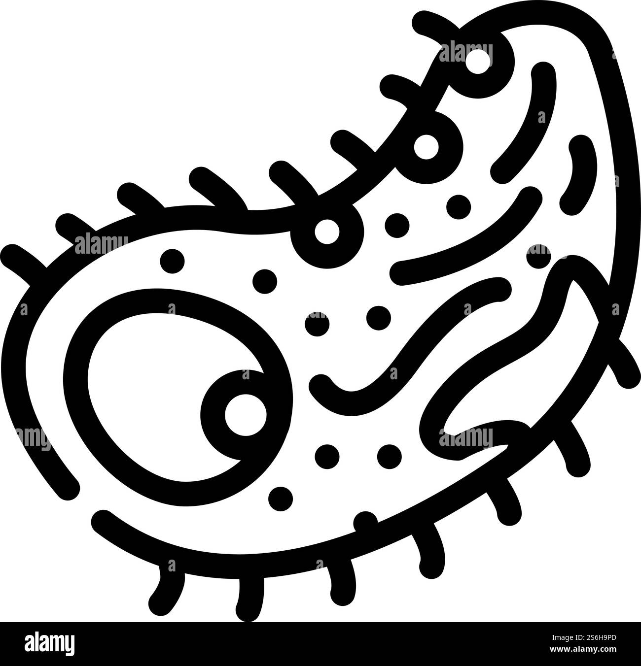 bacteria biogas line icon vector. bacteria biogas sign. isolated ...