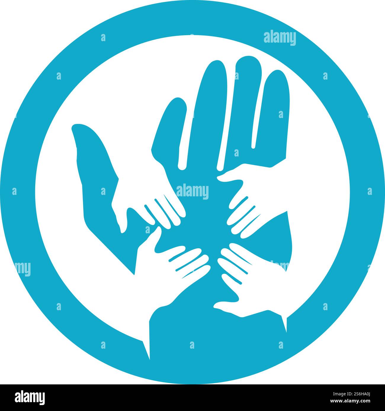 Hand help logo and symbols template icons app Stock Vector Image & Art ...