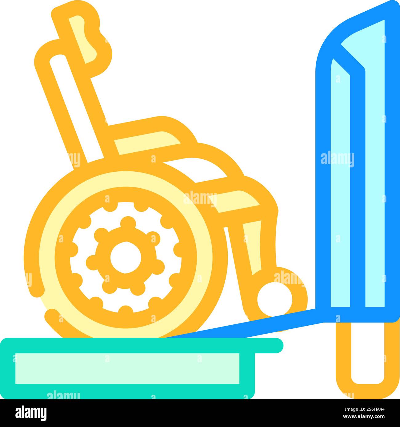 ramp to train color icon vector. ramp to train sign. isolated symbol ...