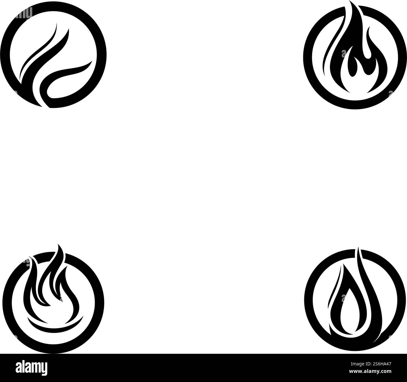 Fire black logo design vector Stock Vector Image & Art - Alamy