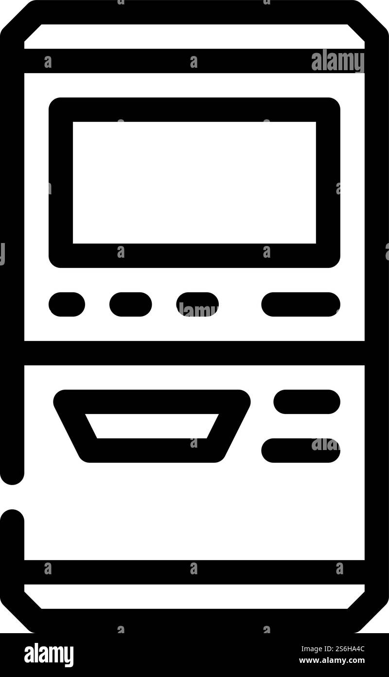 terminal for buying ticket line icon vector. terminal for buying ticket ...
