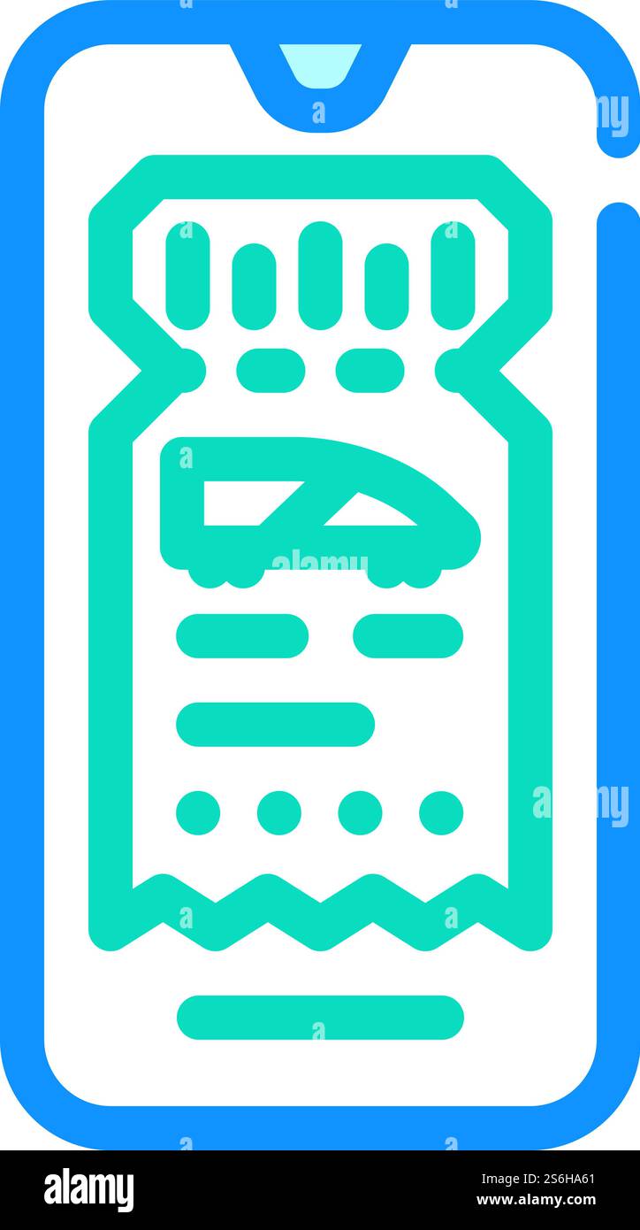 electronic ticket e-ticket color icon vector. electronic ticket e ...