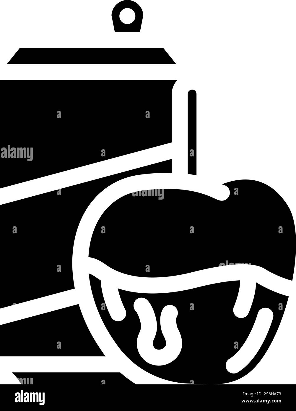 caramel fruits snack and drink glyph icon vector. caramel fruits snack ...