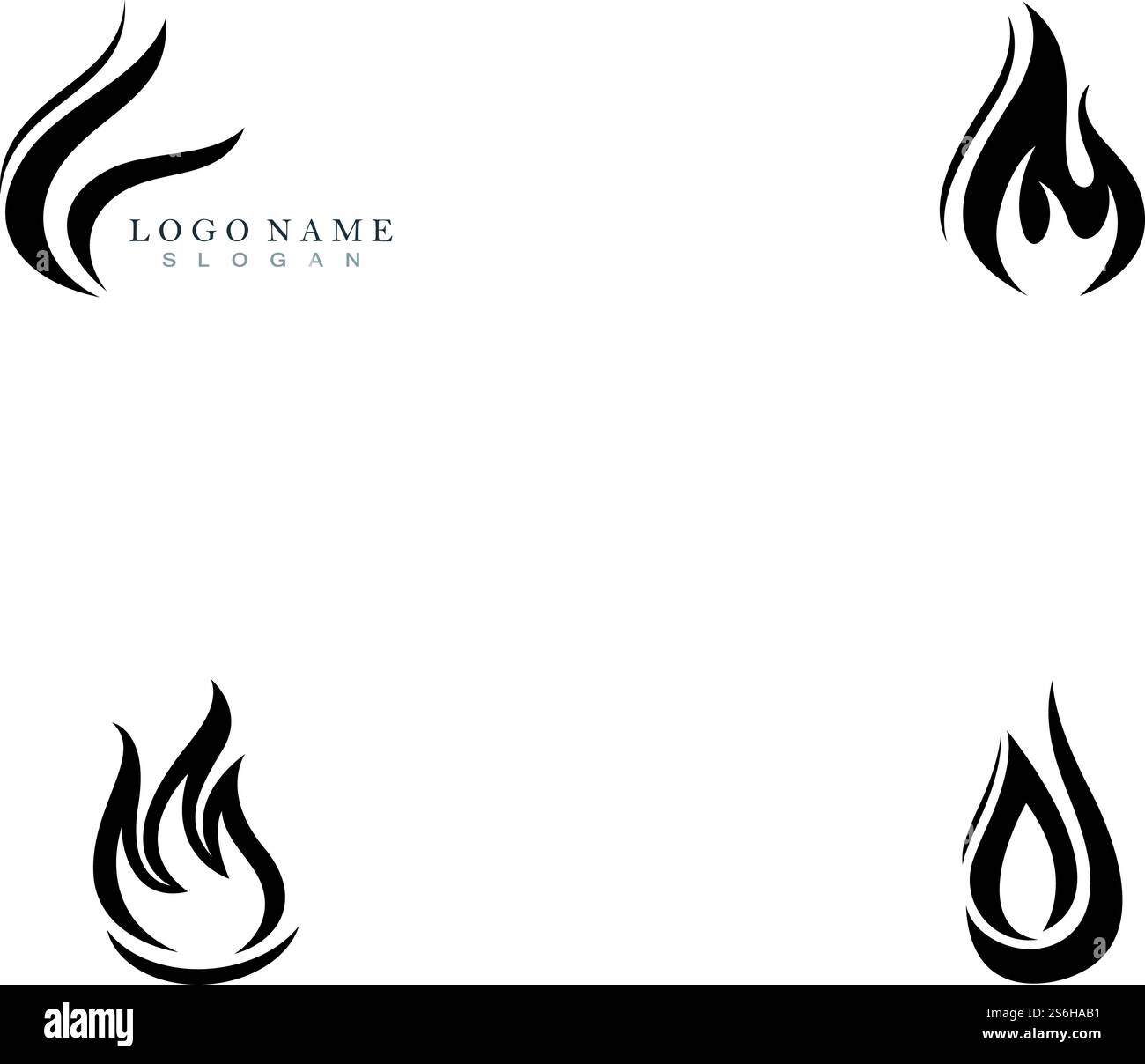 Fire black logo design vector Stock Vector Image & Art - Alamy
