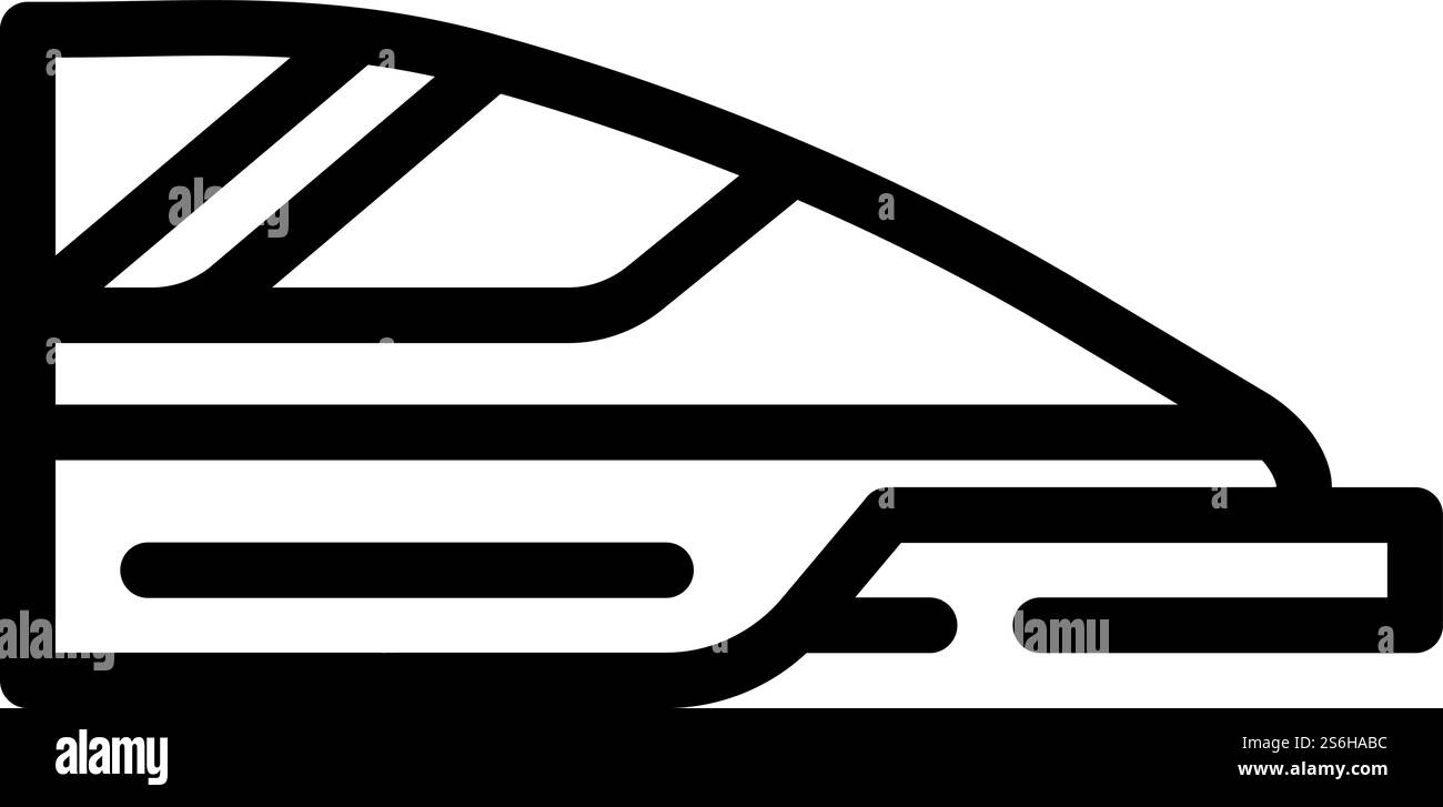 high speed train line icon vector. high speed train sign. isolated ...
