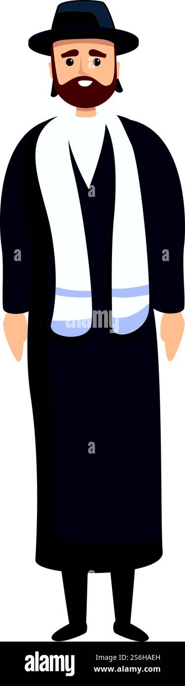Jewish priest icon. Cartoon of Jewish priest vector icon for web design ...