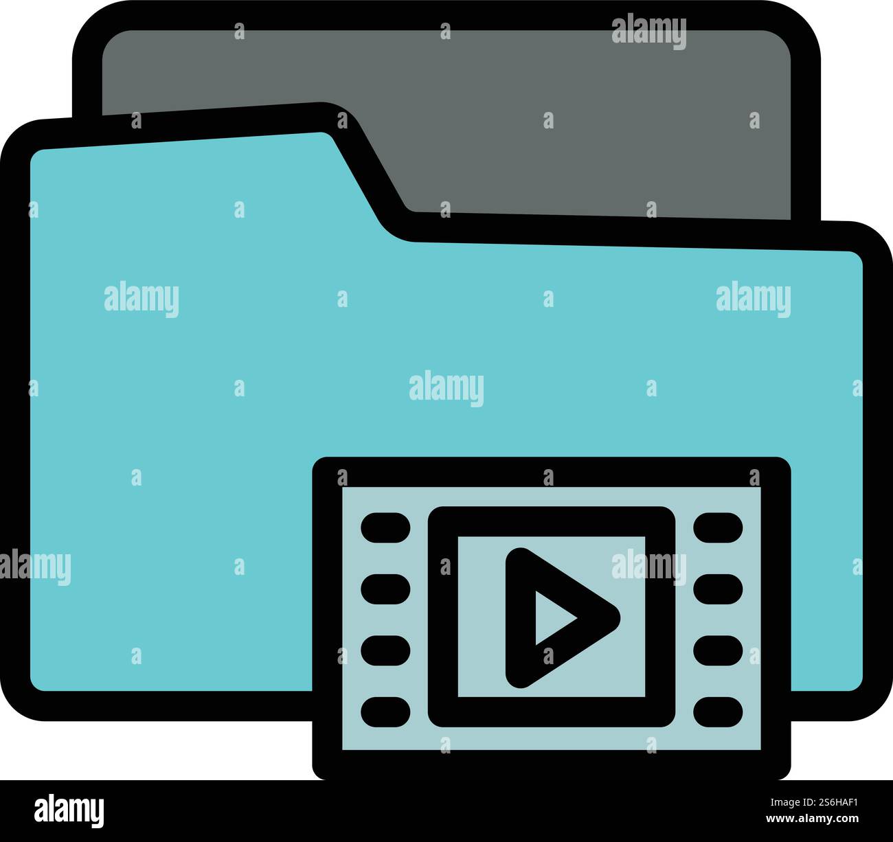 Movie file icon. Outline Movie file vector icon for web design isolated ...