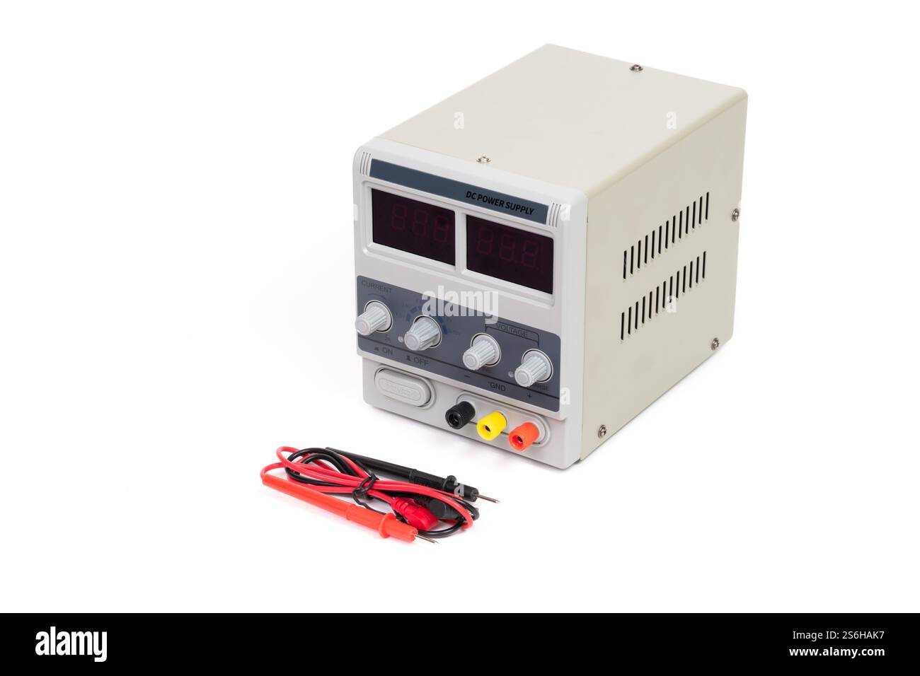 Featured power supply unit with digital displays and cables. Repair ...