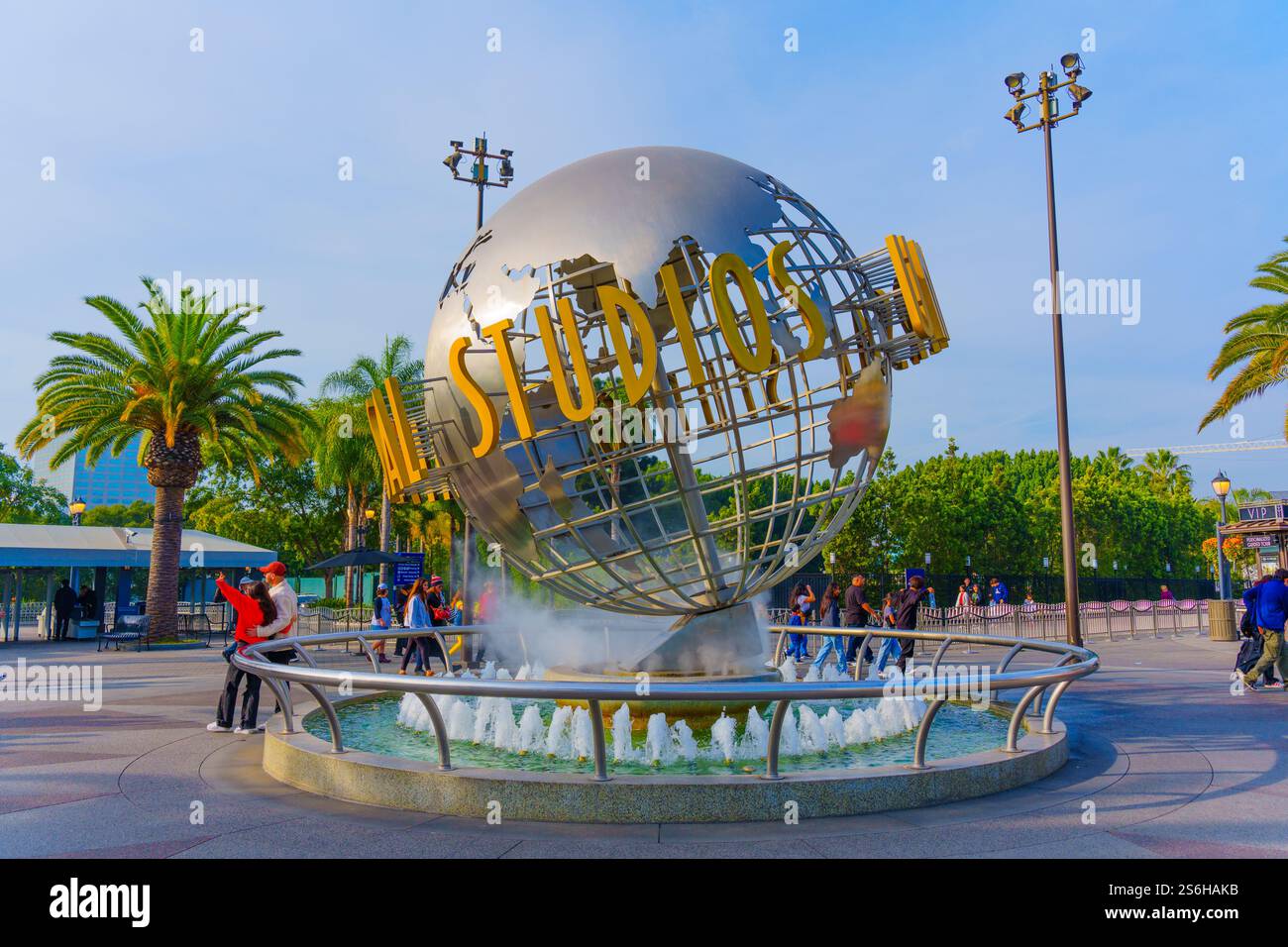Los Angeles, California - December 24, 2024: Iconic globe sign with ...