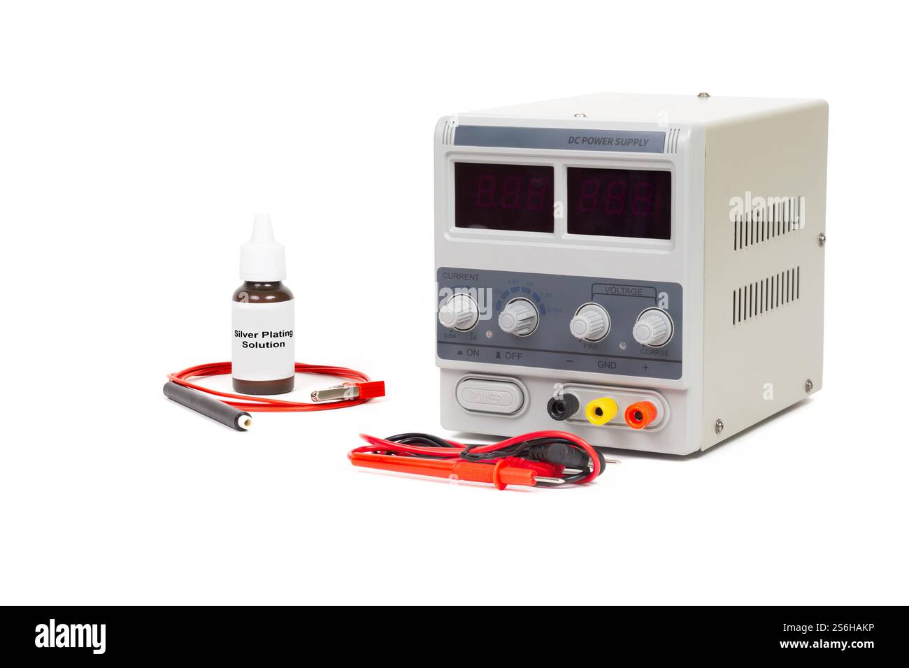 DC power supply unit with digital display, silver plating solution ...