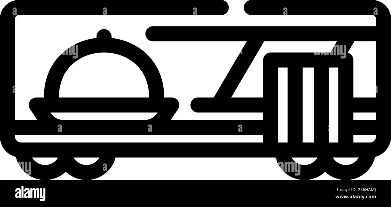 wagon restaurant line icon vector. wagon restaurant sign. isolated ...