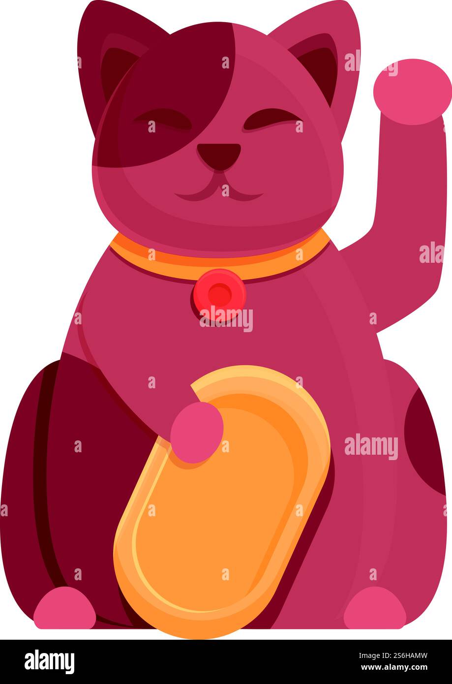 Hello lucky cat icon. Cartoon of Hello lucky cat vector icon for web ...