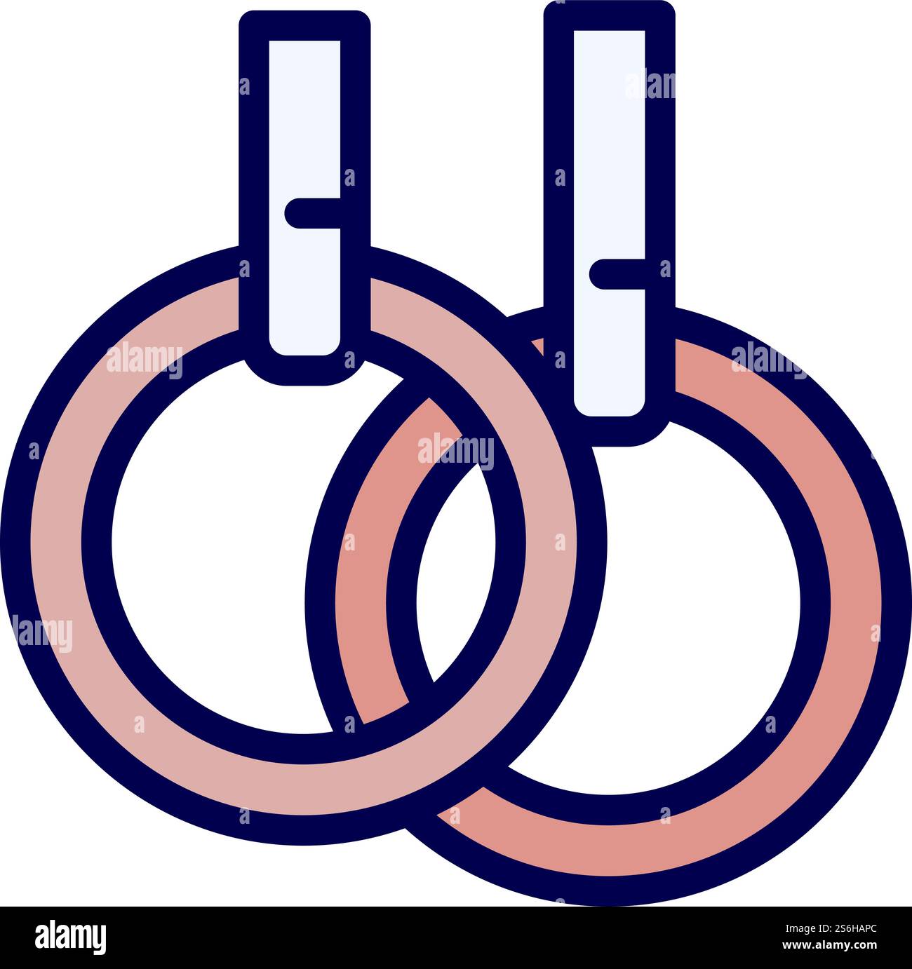 Gymnastics rings icon. Outline Gymnastics rings vector icon for web ...