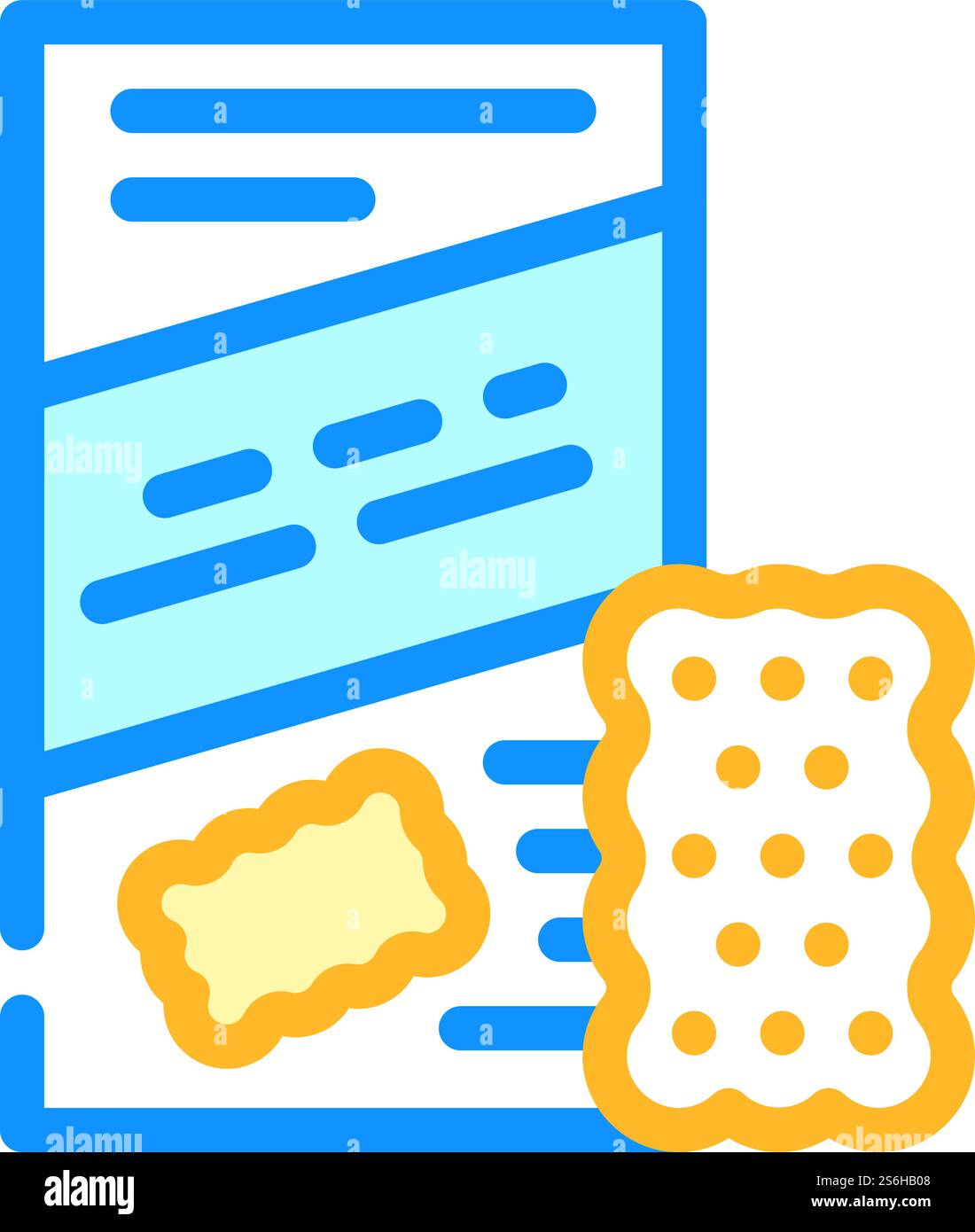 cookies snack color icon vector. cookies snack sign. isolated symbol ...