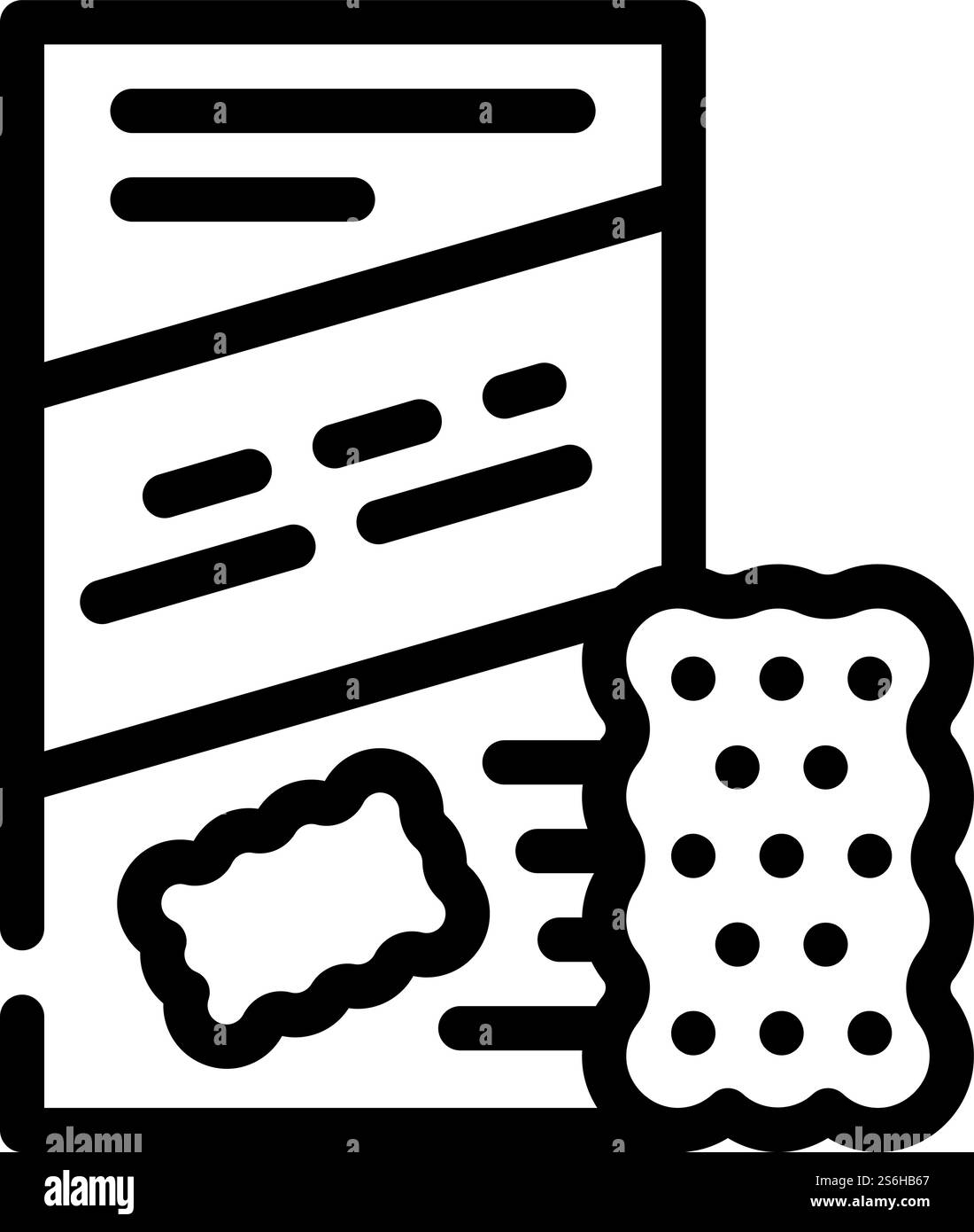 cookies snack line icon vector. cookies snack sign. isolated contour ...