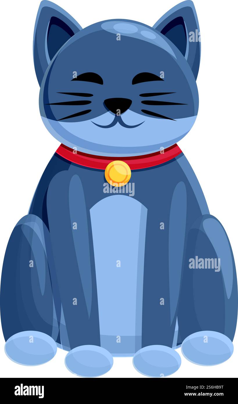 Maneki lucky cat icon. Cartoon of Maneki lucky cat vector icon for web ...