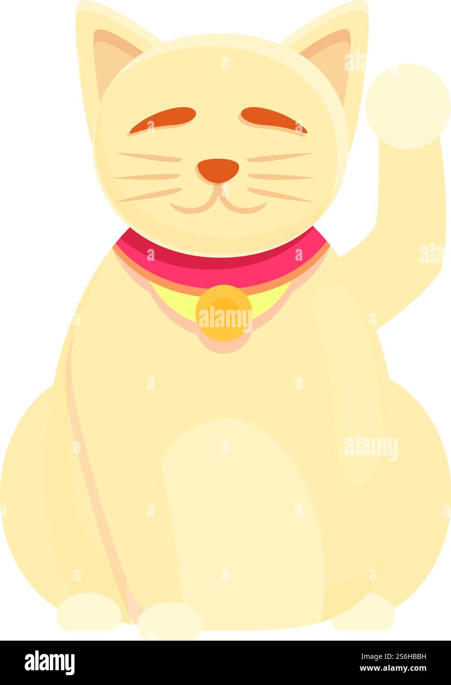 Big lucky cat icon. Cartoon of Big lucky cat vector icon for web design ...