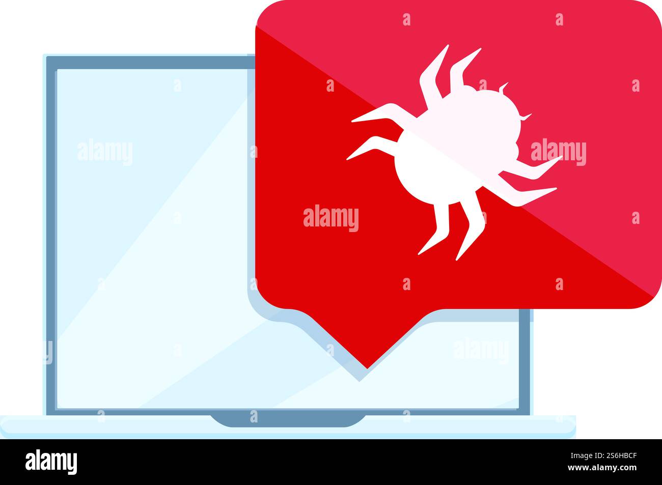 Virus malware laptop icon. Cartoon of Virus malware laptop vector icon ...