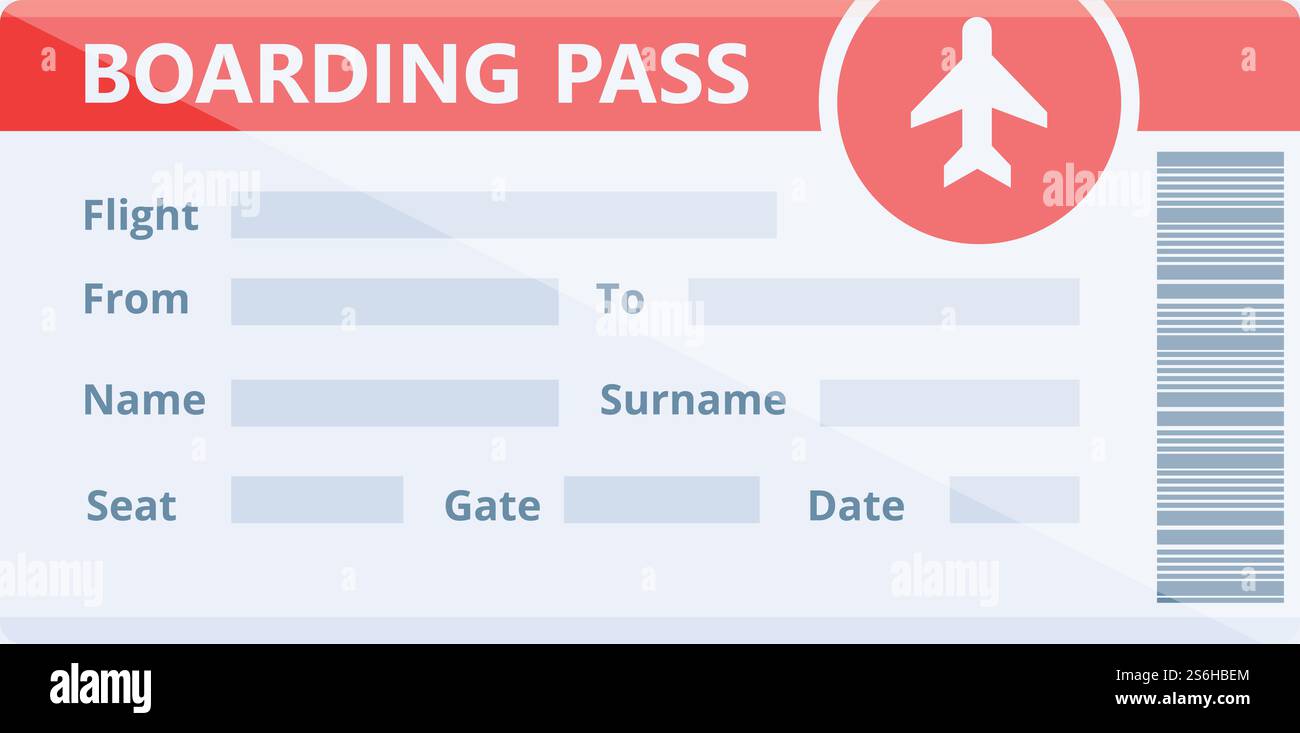 New boarding pass icon. Cartoon of New boarding pass vector icon for ...