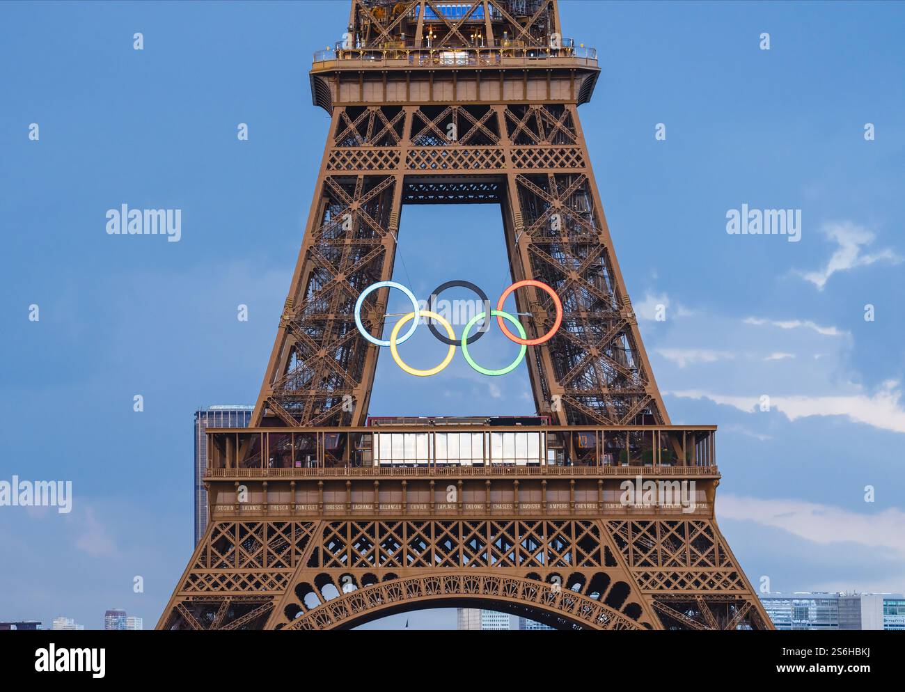 Image of the Eiffel Tower during the Paris Olympic Games with the ...