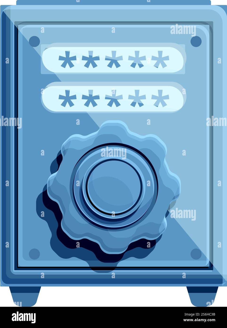 Metal safe password protection icon. Cartoon of Metal safe password ...