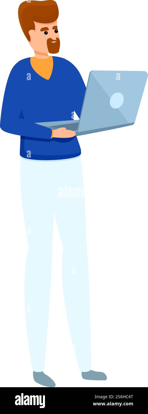 Laptop task schedule icon. Cartoon of Laptop task schedule vector icon ...