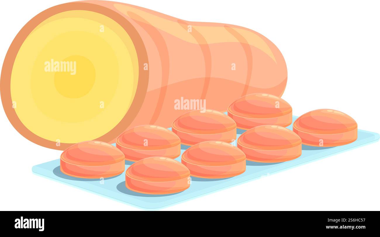 Ginger cough drops icon. Cartoon of Ginger cough drops vector icon for ...