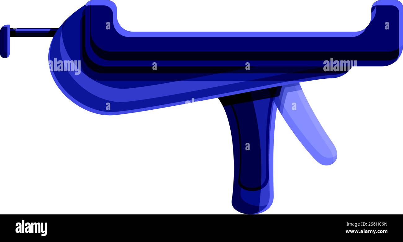 Finishing silicone caulk gun icon. Cartoon of Finishing silicone caulk ...