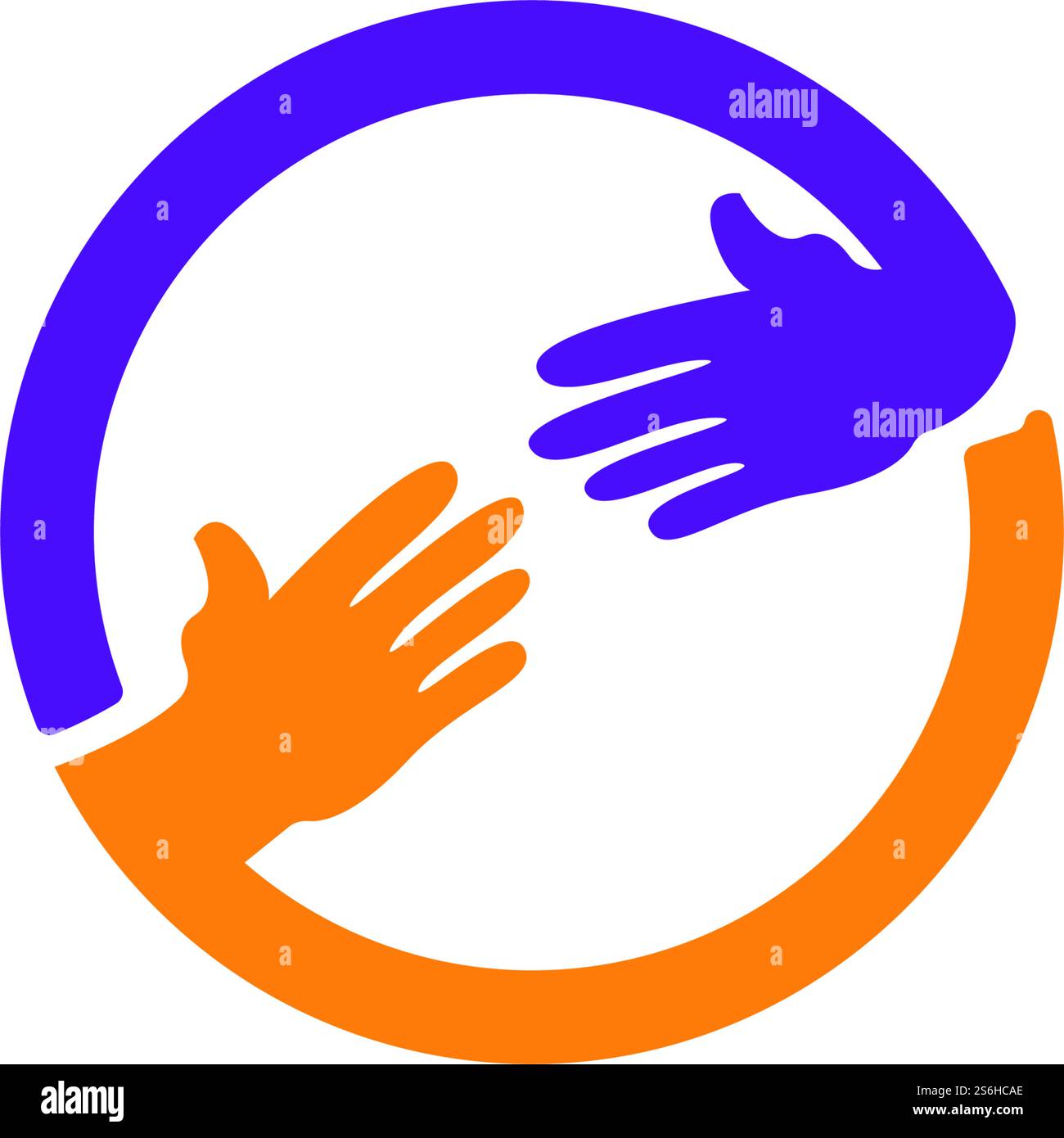 Hand help logo and symbols template icons app Stock Vector Image & Art ...